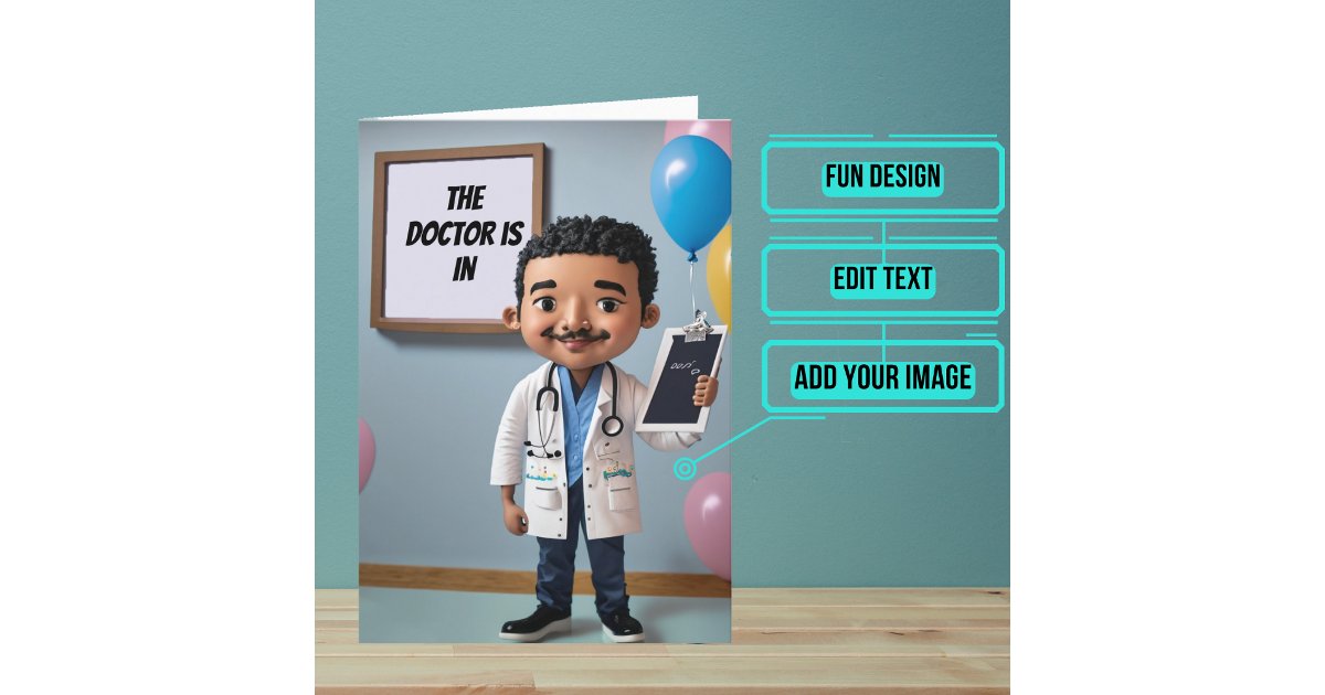 Doctor is In Funny Doctor Birthday Card | Zazzle