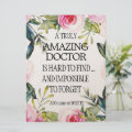 Doctor Leaving Gift Thank you Goodbye Appreciation Card | Zazzle