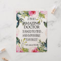 Doctor Leaving Gift Thank you Goodbye Appreciation Card | Zazzle