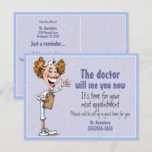Doctor/Medical appointment reminder card | Zazzle