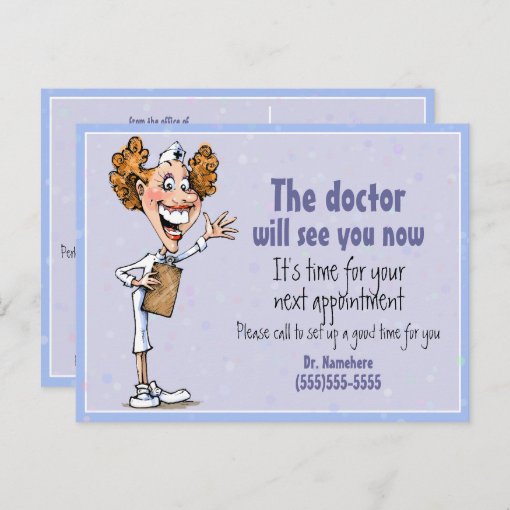 Doctor/Medical appointment reminder card | Zazzle