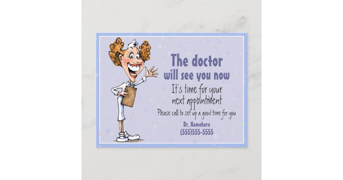 Doctor/Medical appointment reminder card | Zazzle