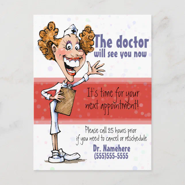 Doctor/Medical appointment reminder postcard | Zazzle