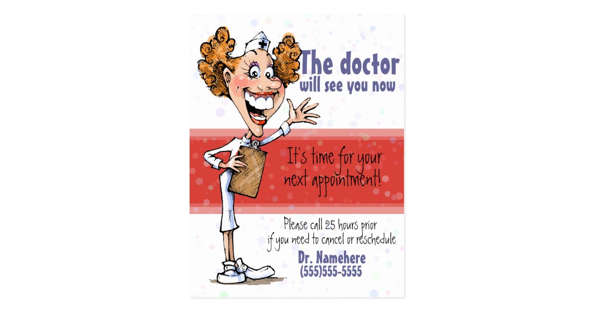 Doctor/Medical appointment reminder postcard | Zazzle.com