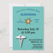 Doctor Medical Female Photo Sensational Birthday Invitation | Zazzle