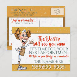 Doctor Medical Reminder Customizable Card gold | Zazzle