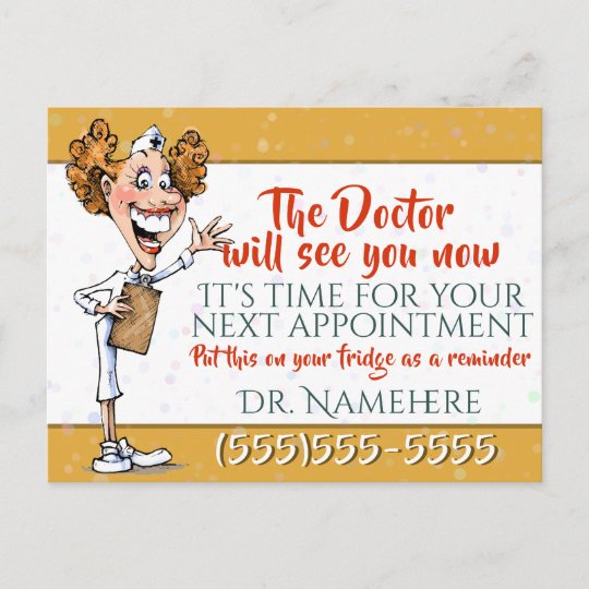 Doctor Medical Reminder Customizable Card gold | Zazzle.com