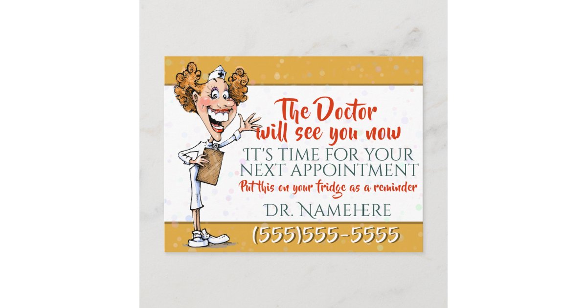 Doctor Medical Reminder Customizable Card gold | Zazzle