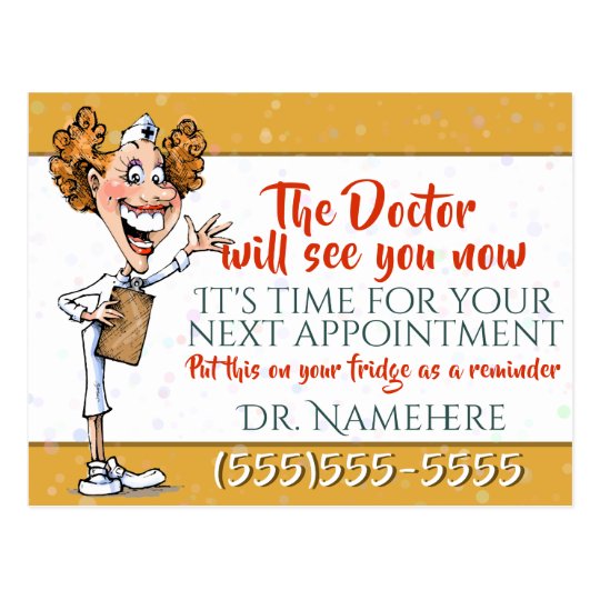 Doctor Medical Reminder Customizable Card gold | Zazzle.com