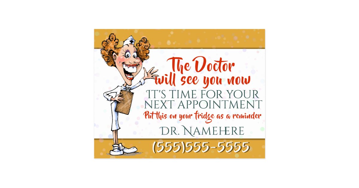 Doctor Medical Reminder Customizable Card gold | Zazzle.com
