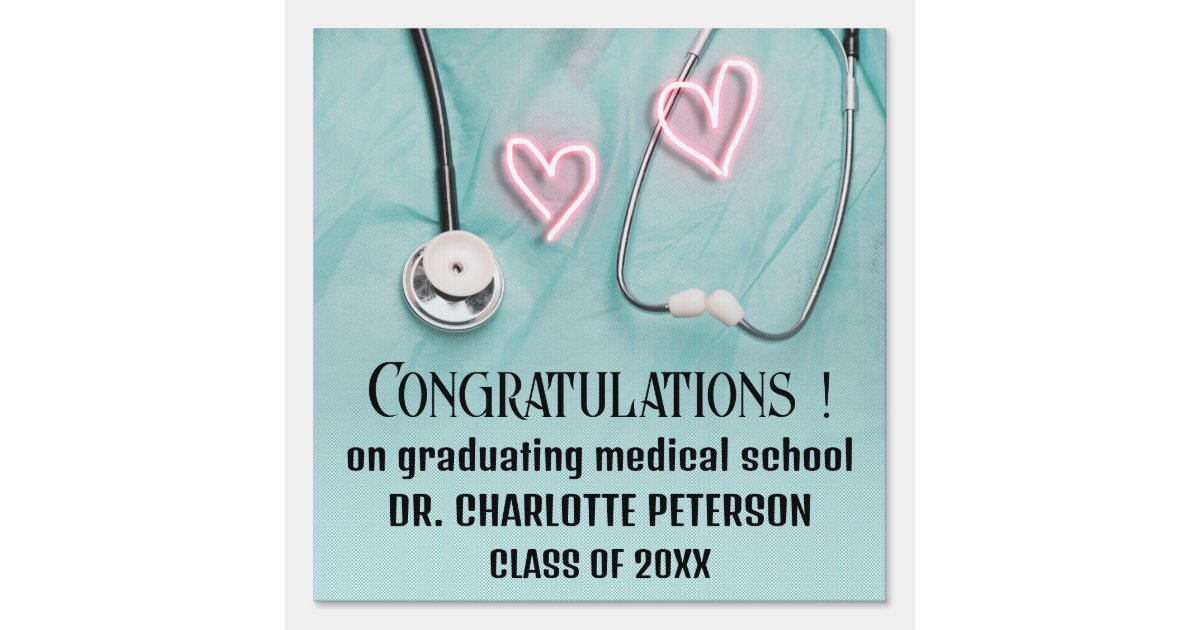 Doctor Medical School Graduation Yard Sign | Zazzle