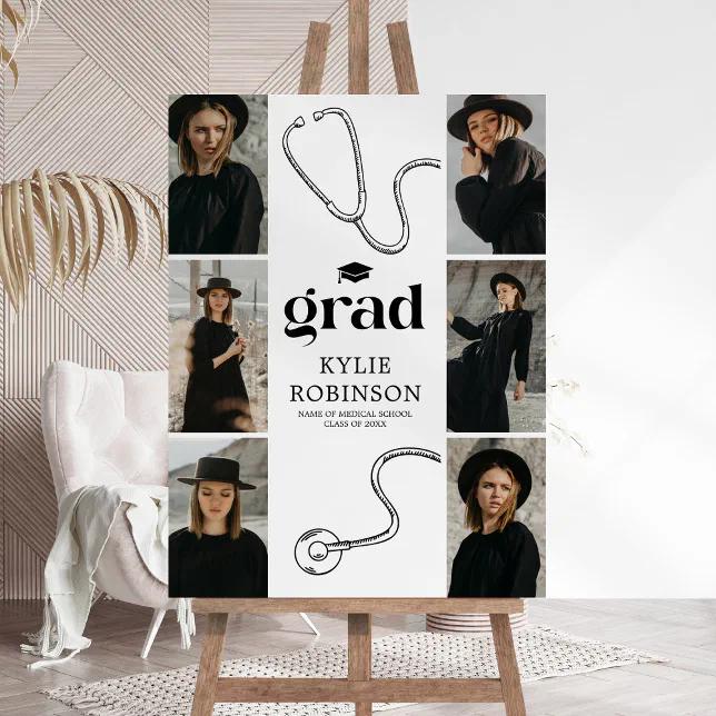 Doctor Nurse Photo Graduation Party Foam Board | Zazzle