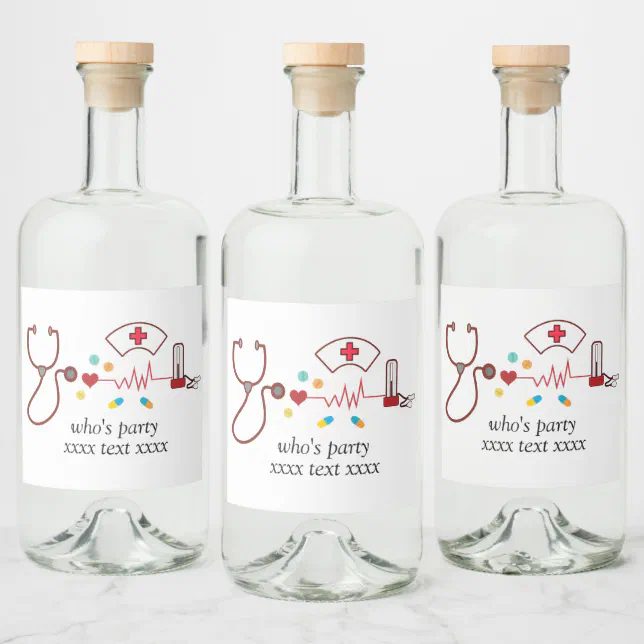 Doctor , Nursing, Medical, hospital Liquor Bottle Label | Zazzle