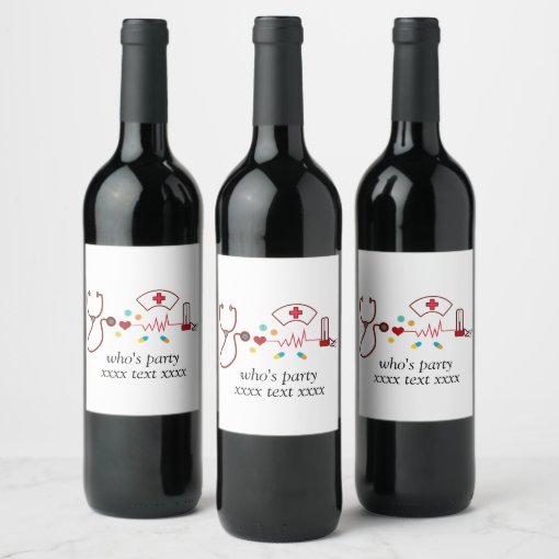 Doctor , Nursing, Medical, hospital Wine Label | Zazzle
