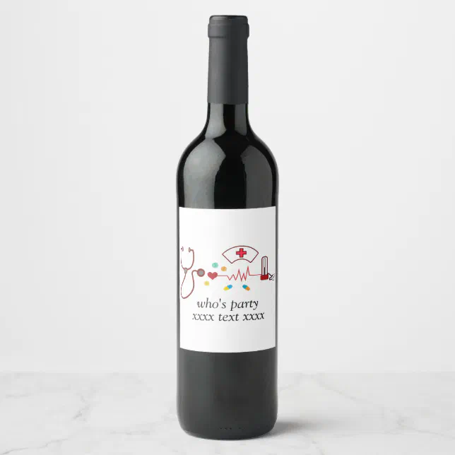 Doctor , Nursing, Medical, hospital Wine Label | Zazzle