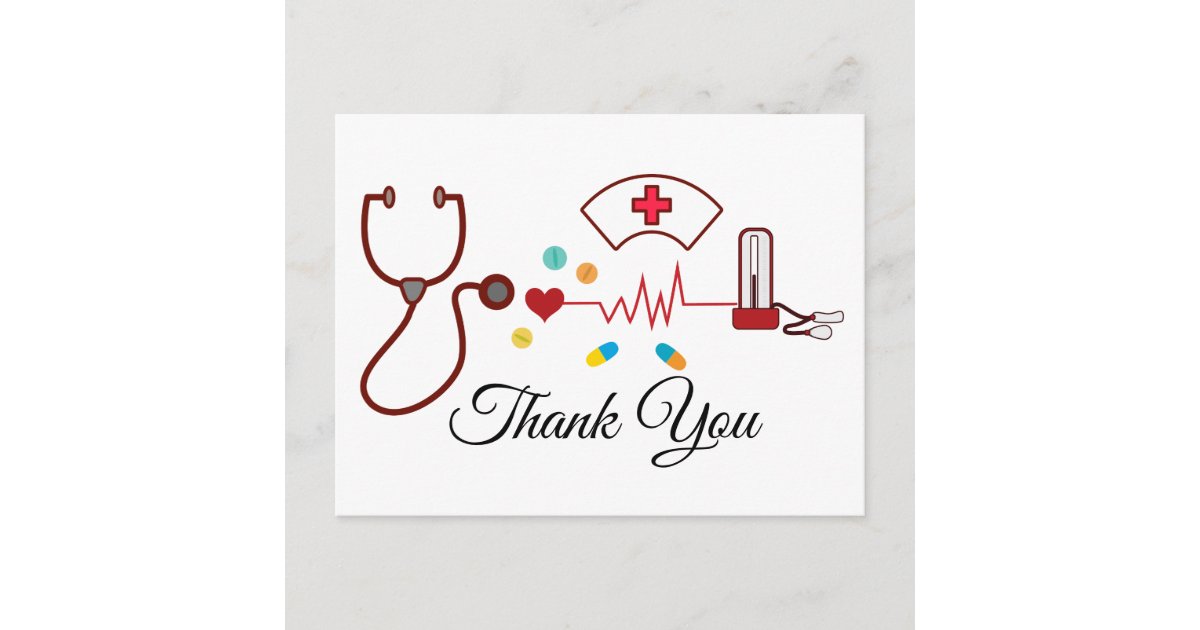 Doctor , Nursing, Medical thank you card | Zazzle.com