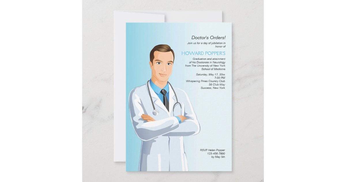 Doctor of Medicine (M) Graduation Invitation | Zazzle