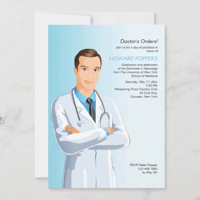 Doctor of Medicine (M) Graduation Invitation | Zazzle
