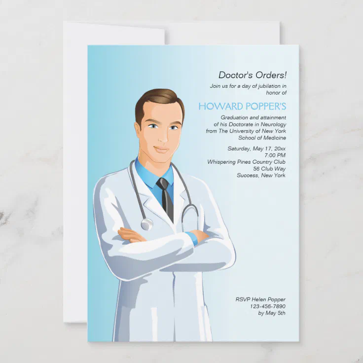 Doctor of Medicine (M) Graduation Invitation | Zazzle