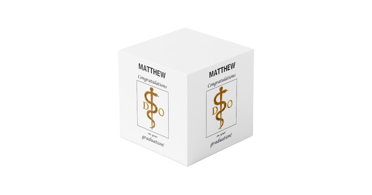 Doctor of Osteopathy Graduation Congratulations Cube | Zazzle