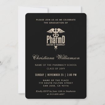 Doctor of Pharmacy PharmD Pharmacy Graduation Invitation | Zazzle