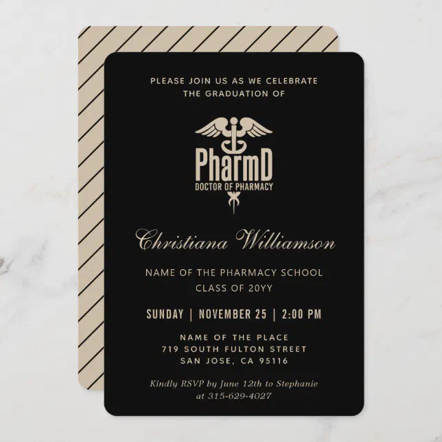 Doctor of Pharmacy PharmD Pharmacy Graduation Invitation | Zazzle