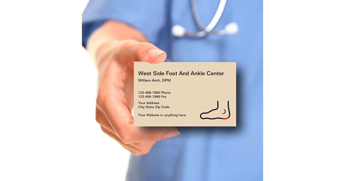 Doctor Of Podiatry Office Business Card | Zazzle