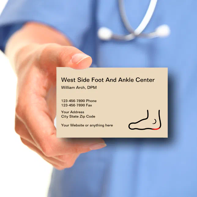 Doctor Of Podiatry Office Business Card | Zazzle