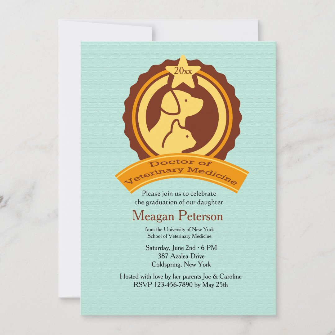 Doctor of Vet Med Graduation Invitation | Zazzle
