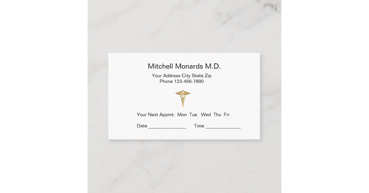 Doctor Office Appointment Cards | Zazzle.com