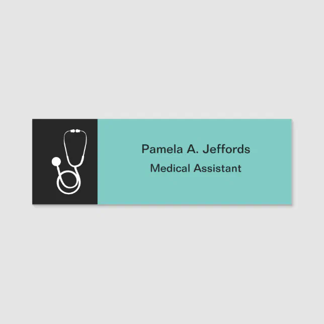 Doctor Office Medical Assistant Staff Name Tag | Zazzle