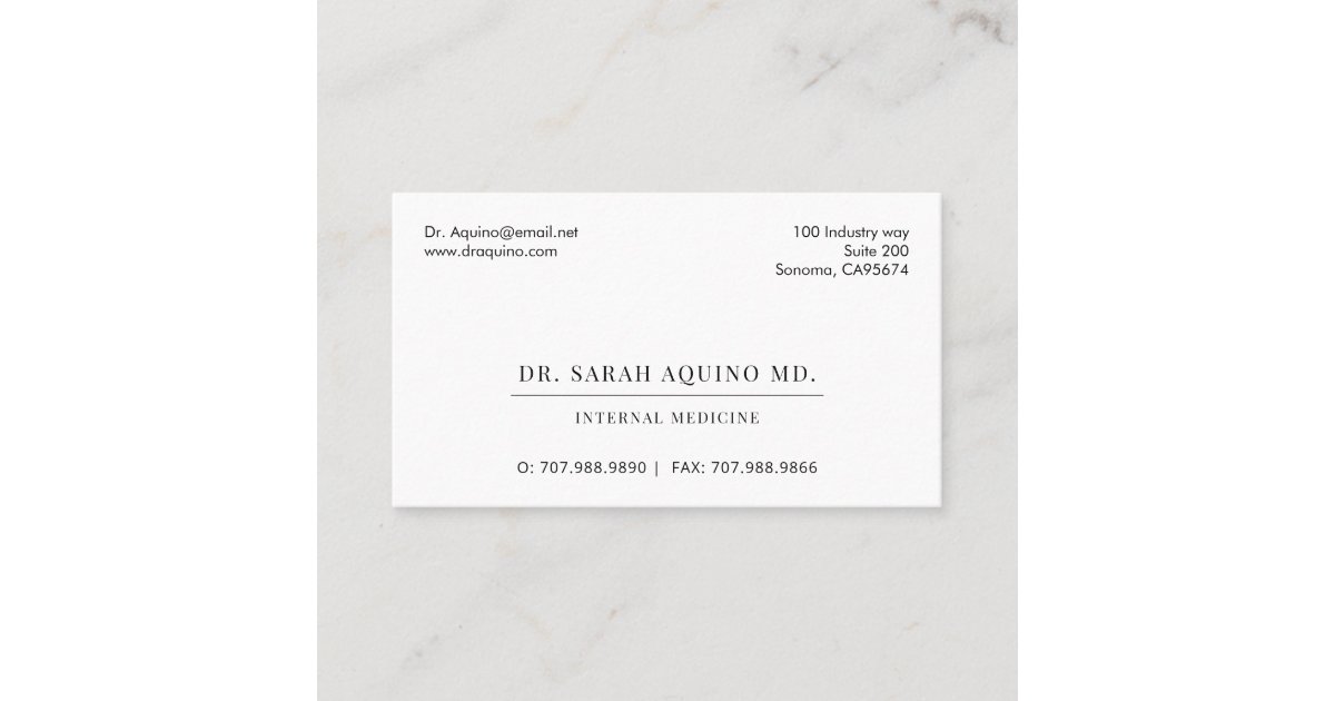 Doctor Physician Business Card | Zazzle