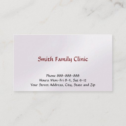 Doctor Physician Medical Symbol Business Card | Zazzle