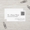 Doctor physician with QR code Business Card | Zazzle