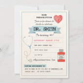 Doctor Prescription Dr. Birthday Party Medical Invitation | Zazzle