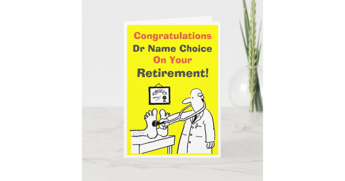 Doctor Retirement Card | Zazzle