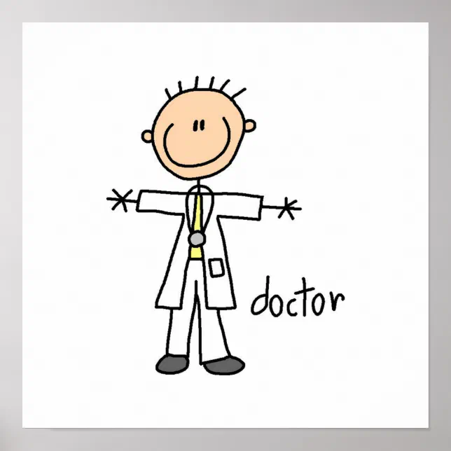 Doctor Stick Figure Poster | Zazzle