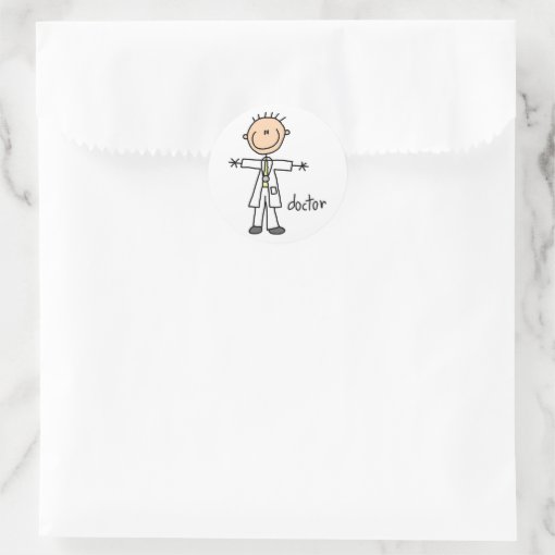 Doctor Stick Figure Sticker | Zazzle