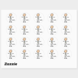 Doctor Stick Figure Sticker | Zazzle