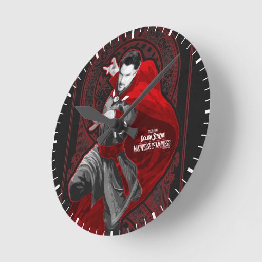 Doctor Strange Mystic Art Nouveau Graphic Round Clock | Zazzle