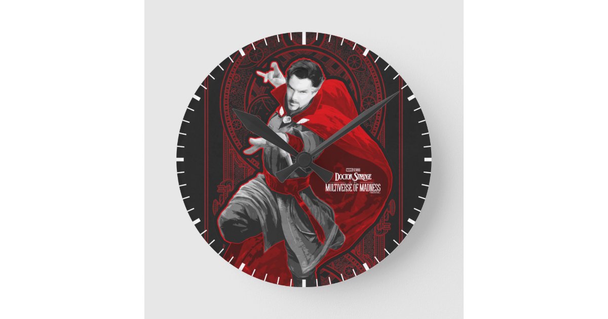 Doctor Strange Mystic Art Nouveau Graphic Round Clock | Zazzle