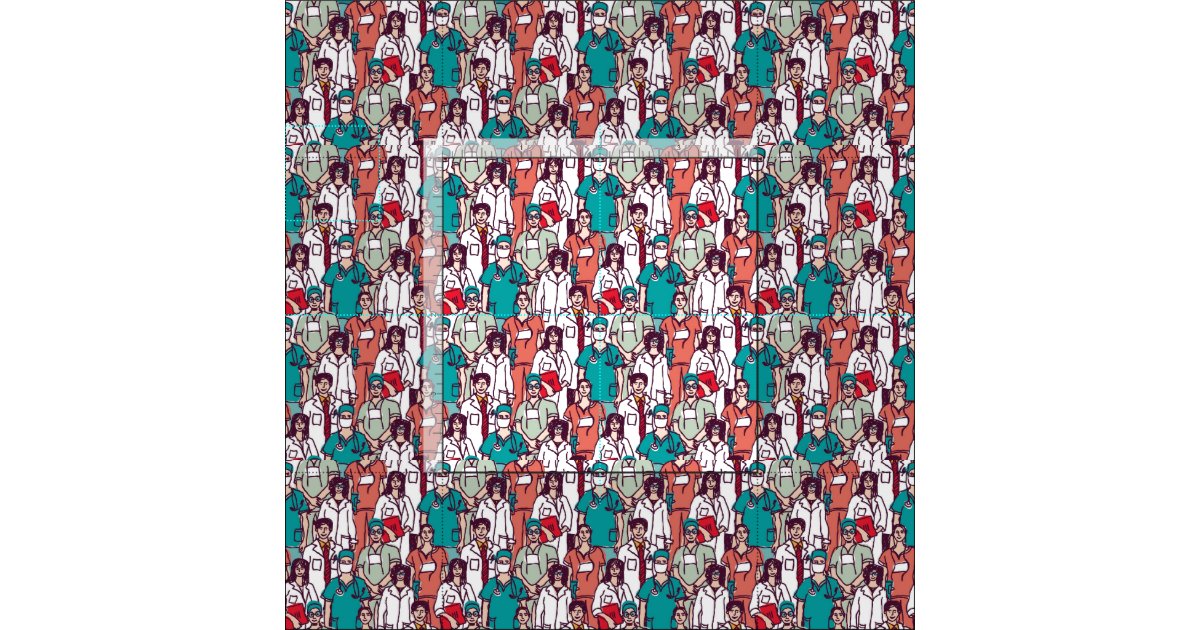 Doctor & Surgeon Pattern Fabric | Zazzle