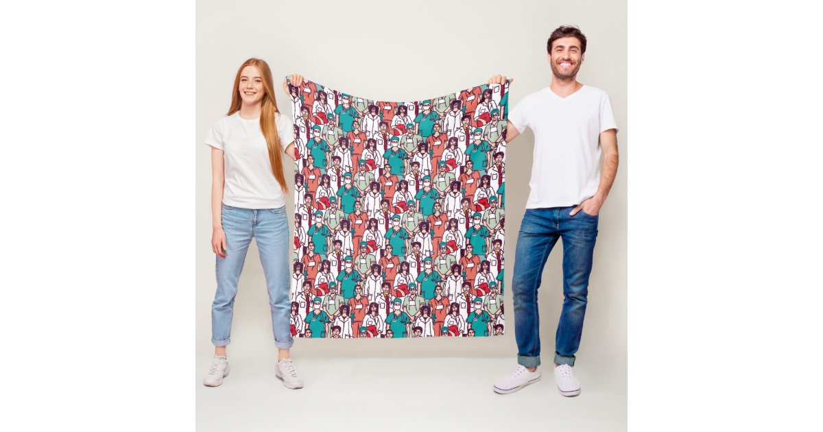 Doctor & Surgeon Pattern Fleece Blanket | Zazzle