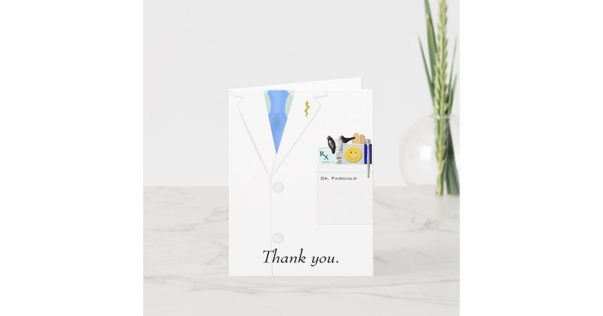 Doctor Thank You Card | Zazzle