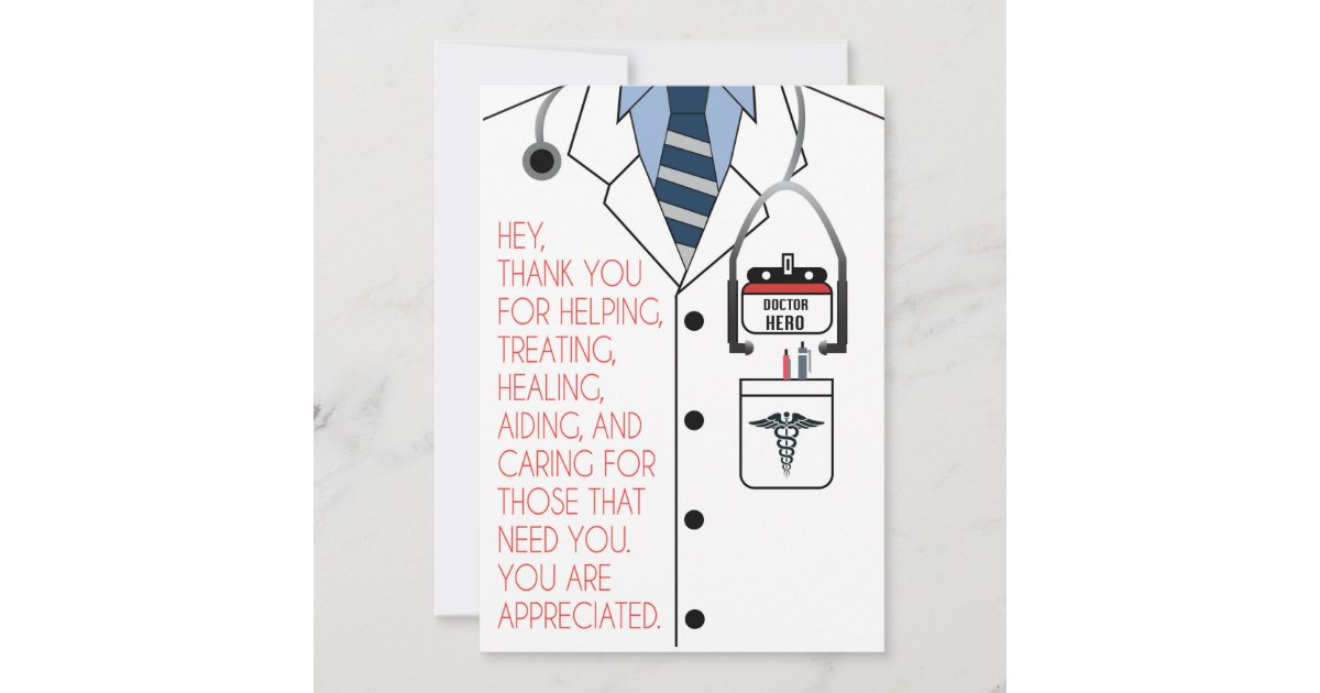 Doctor Thank You Card | Zazzle