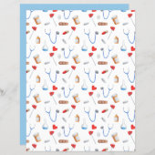 Doctor themed scrapbook patterned paper | Zazzle