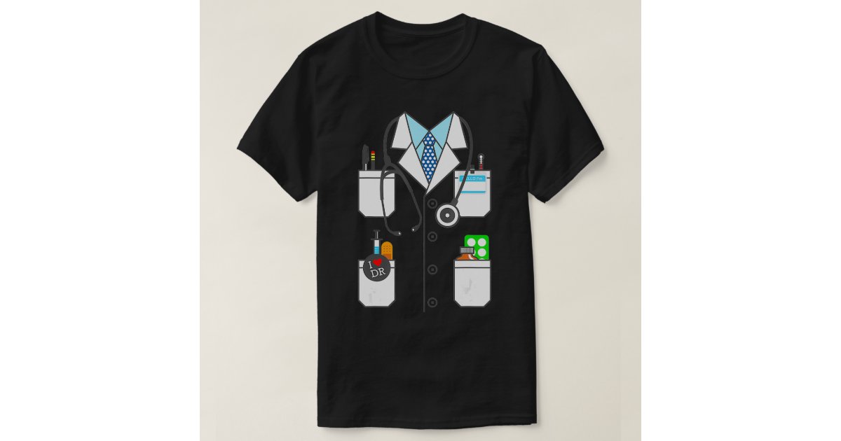 Doctor White Lab Coat Halloween Costume Accessory T-Shirt | Zazzle