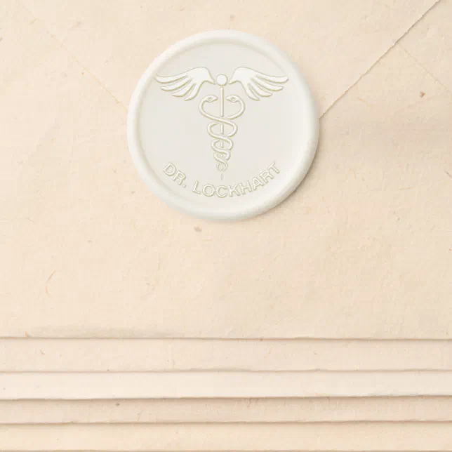 Doctor with Caduceus Symbol Seal Wax Seal Sticker | Zazzle