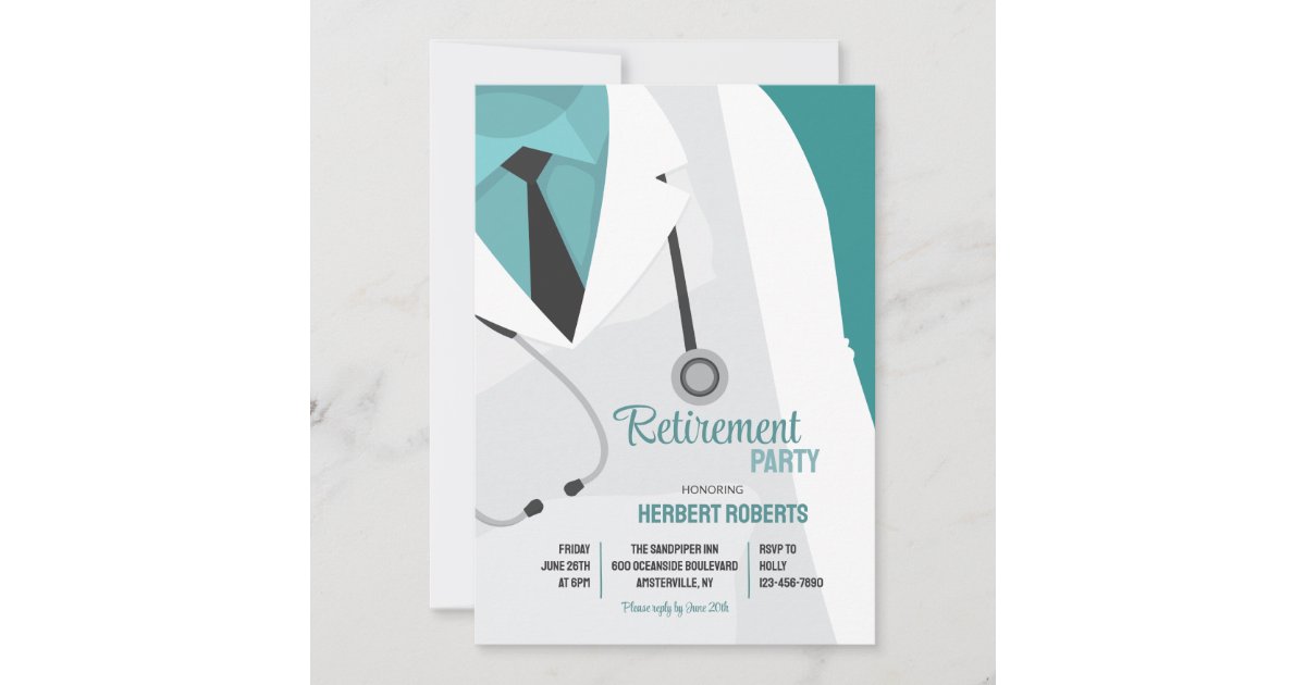 Doctor With Stethoscope Invitation | Zazzle