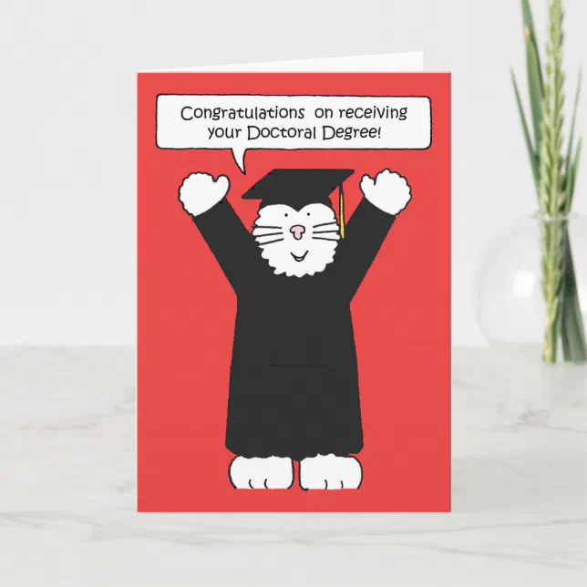 Doctoral Degree Congratulations Card | Zazzle